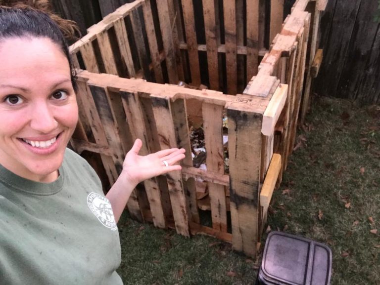 She Built a Simple Compost Bin from Pallets | The Survival Gardener