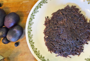 Purple Potato Hashbrowns | The Survival Gardener
