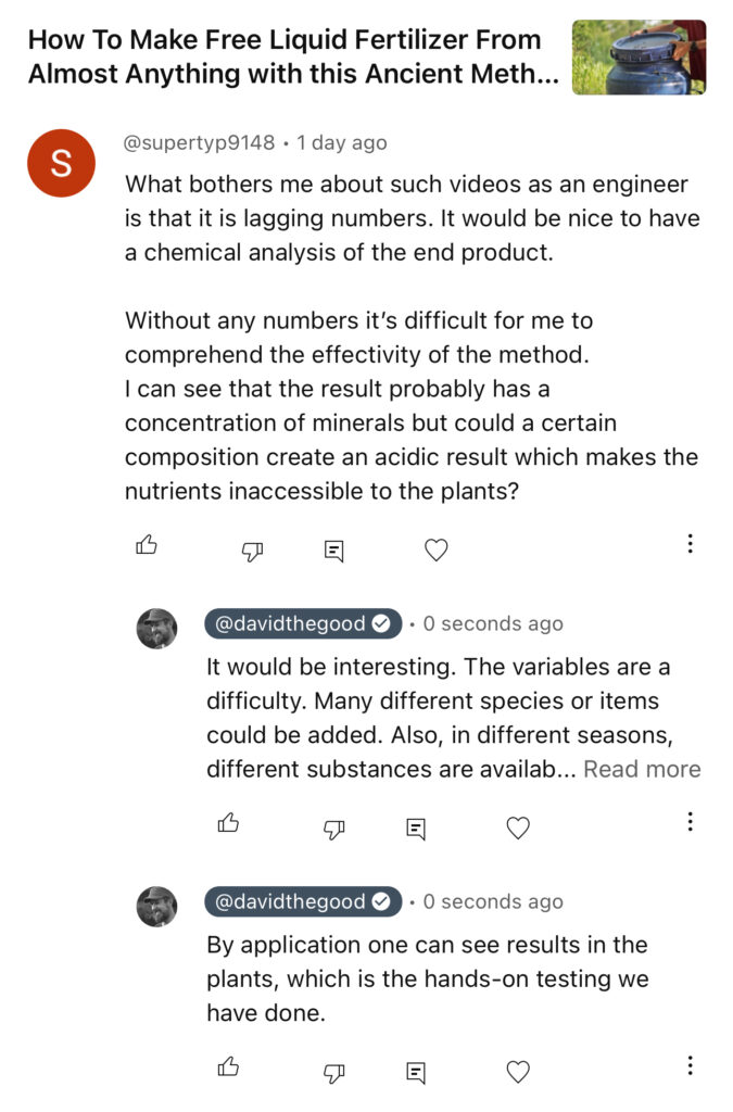 On Testing Fetid Swamp Water | The Survival Gardener